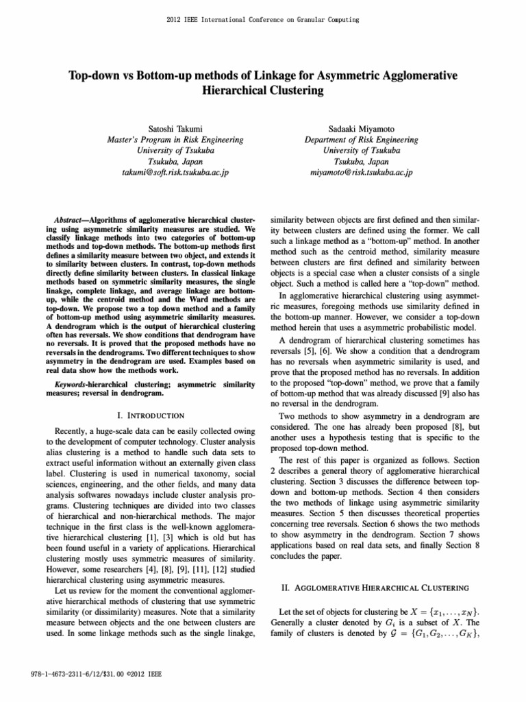 (TAM-12) Top-Down Vs Bottom-Up Methods of Linkage For Asymmetric ...