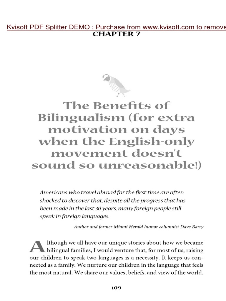 The Benifits of Bilingualism | PDF | Multilingualism | Sat