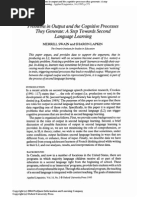 Swain (1995), Three Functions of Output in Second Language Learning | PDF