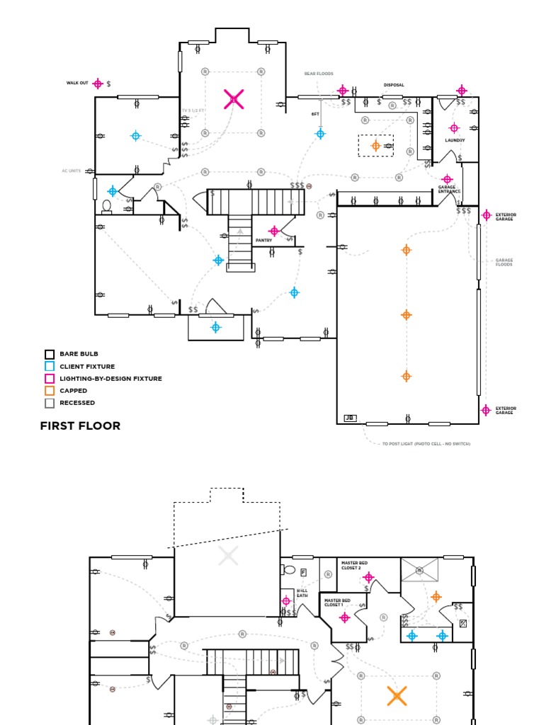 First and Second Floor Lighting Plan | PDF | Home & Garden | Art