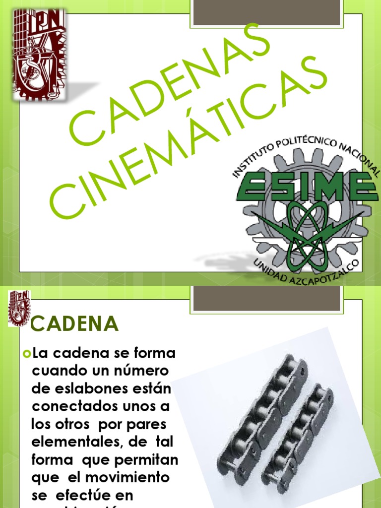 Definición de Cadena Cinemática | PDF | Movimiento (física) | Cinemática