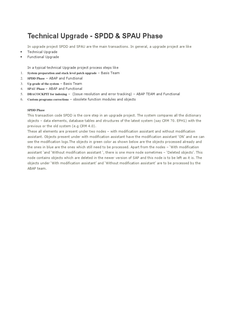 Technical Upgrade SAP | PDF | Information Technology | Computer Engineering