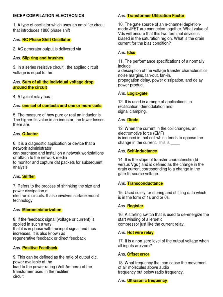 Iecep Compilation Electronics | PDF | Field Effect Transistor | Amplifier