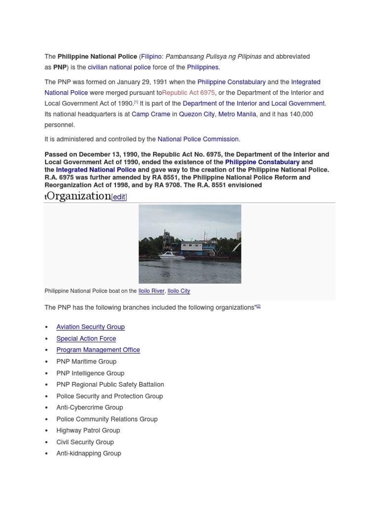 The PNP | PDF | Philippines | Law Enforcement