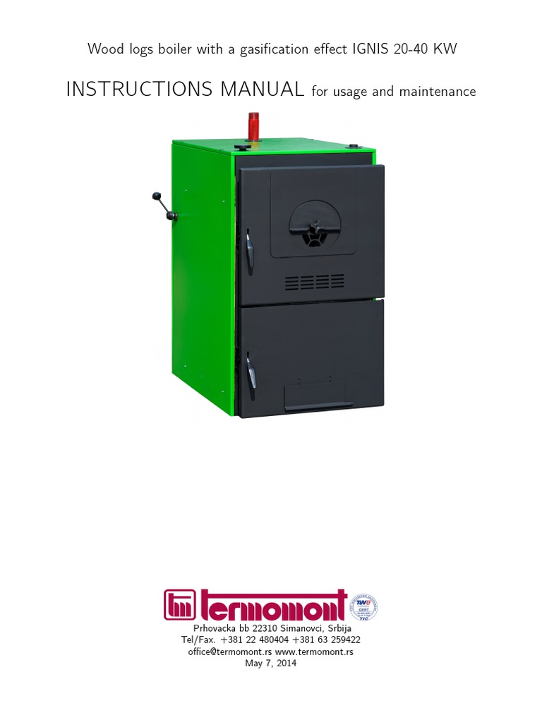 IGNIS Uputstvo ENG | PDF | Boiler | Chimney