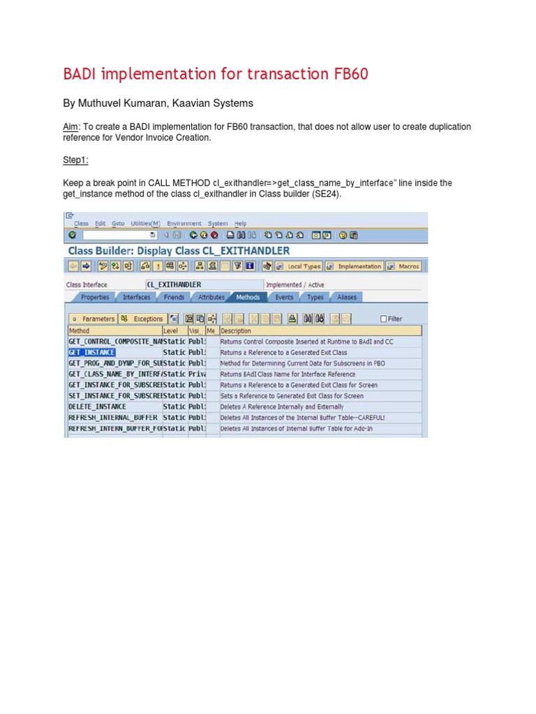 3.BADI Implementation For Transaction FB60 | PDF | Software Development ...