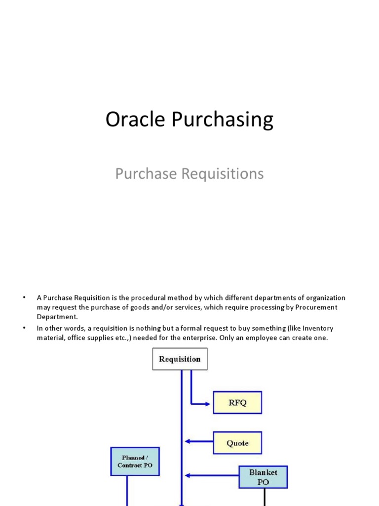 Oracle Purchase Requisition Process & Key Metrics | PDF | Inventory ...