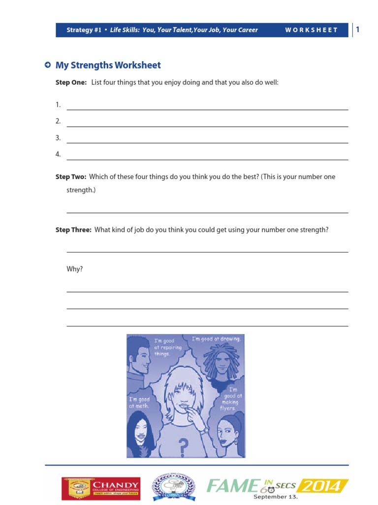 My Strengths Worksheet | PDF | Psychological Concepts | Cognition