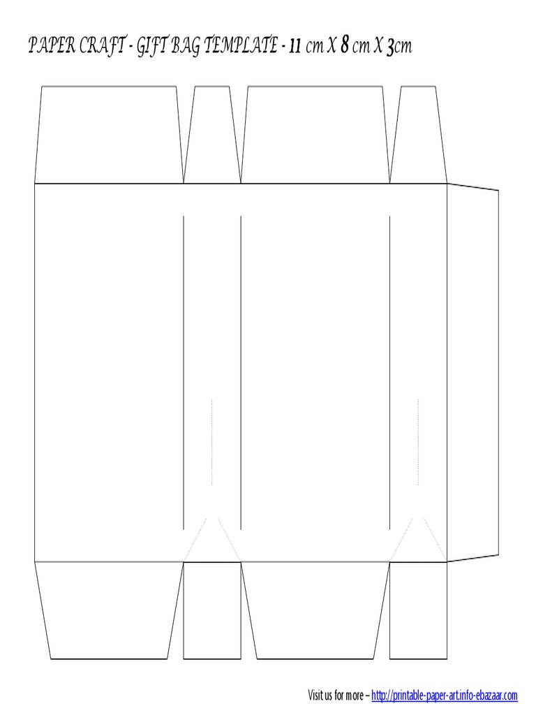 Craft Suitcase Template Gift Bag Template Paper Craft Download