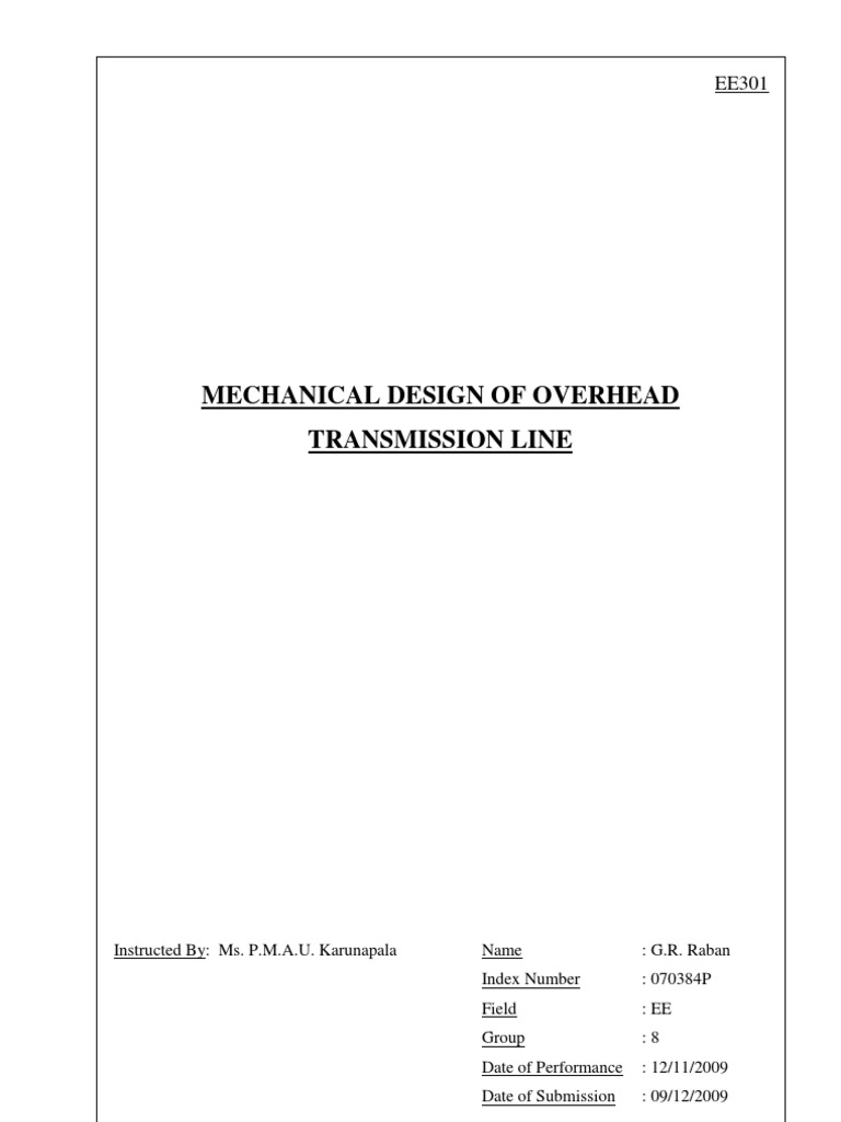 Overhead Transmission Line Design | PDF | Nature