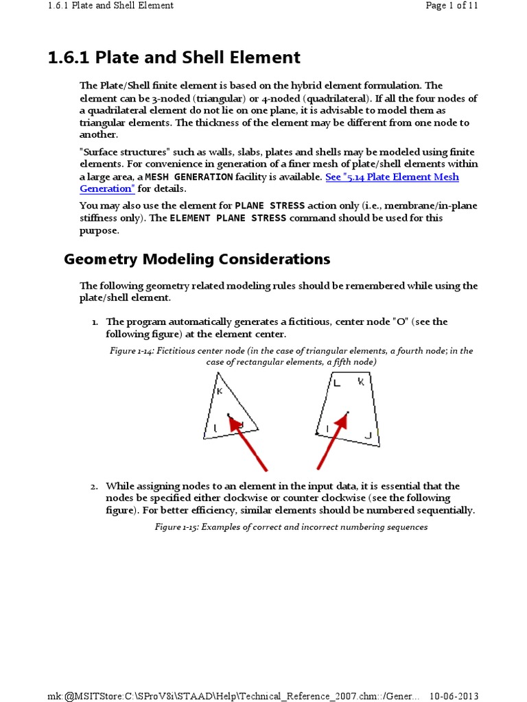 Plate and Shell elements | Stress (Mechanics) | Bending