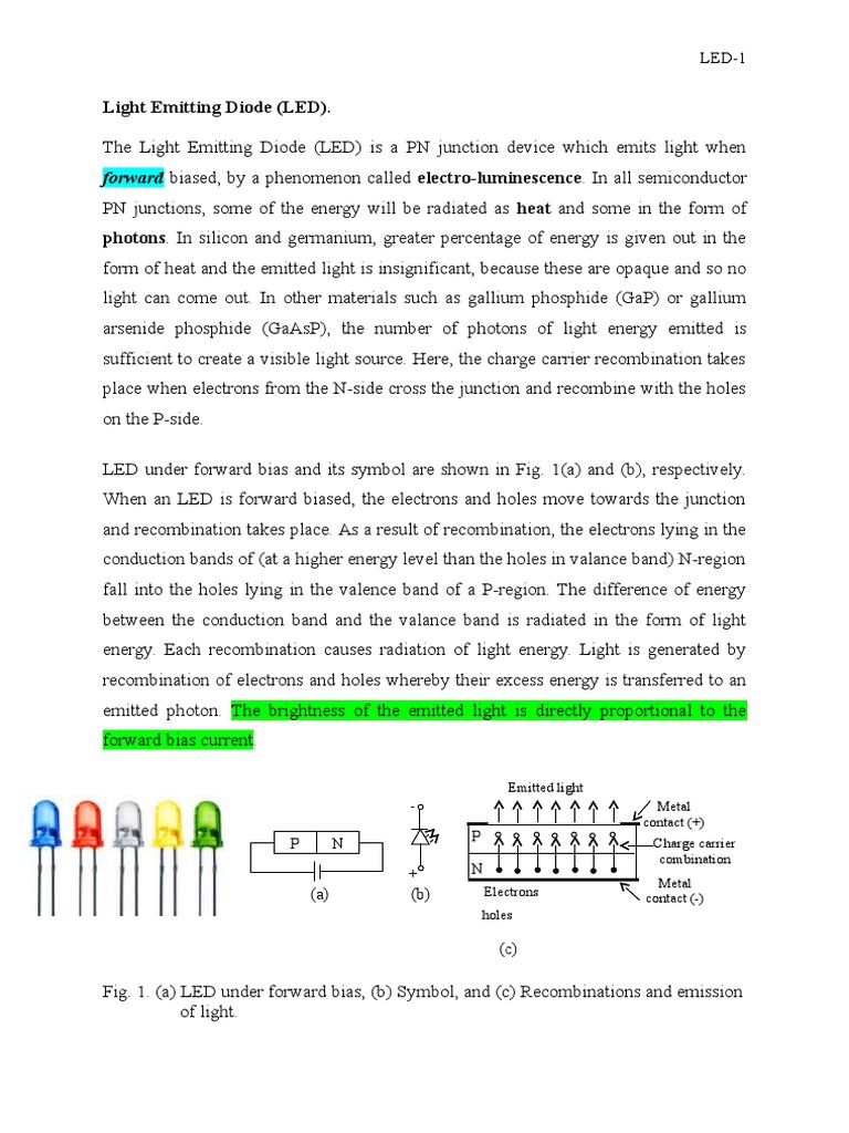 Understanding Light Emitting Diodes (LEDs) | PDF | Teaching Methods ...