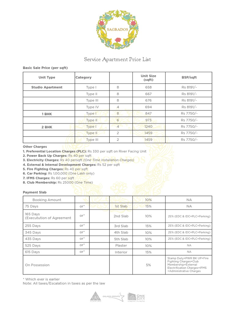 Sagrados Price List & Payment Plan | PDF | Payments | Government Finances