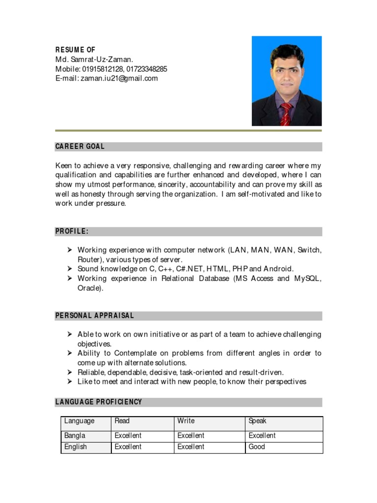 Samrat CV | PDF | Microsoft Windows | Personal Computers