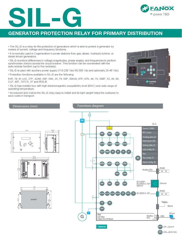 GENERATOR PROTECTION RELAY FUNCTIONS | PDF | Electric Generator | Power ...