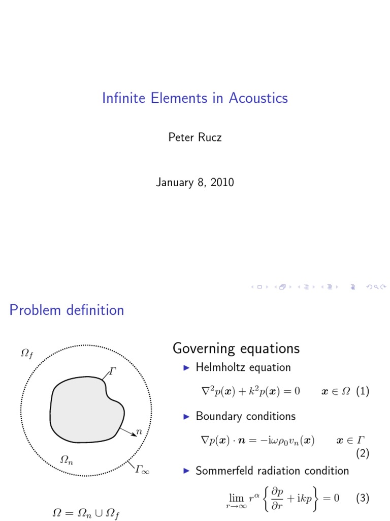 Infinite Elements in Acoustics | PDF | Finite Element Method | Matrix ...