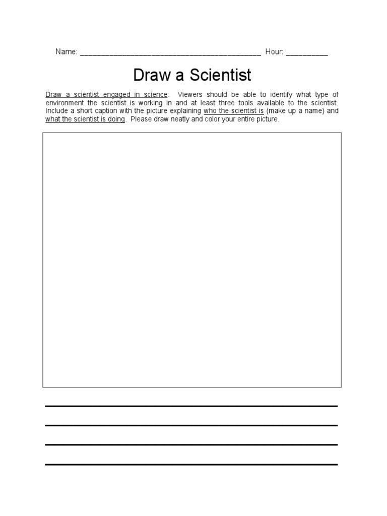 Draw a Scientist Activity Worksheet | PDF
