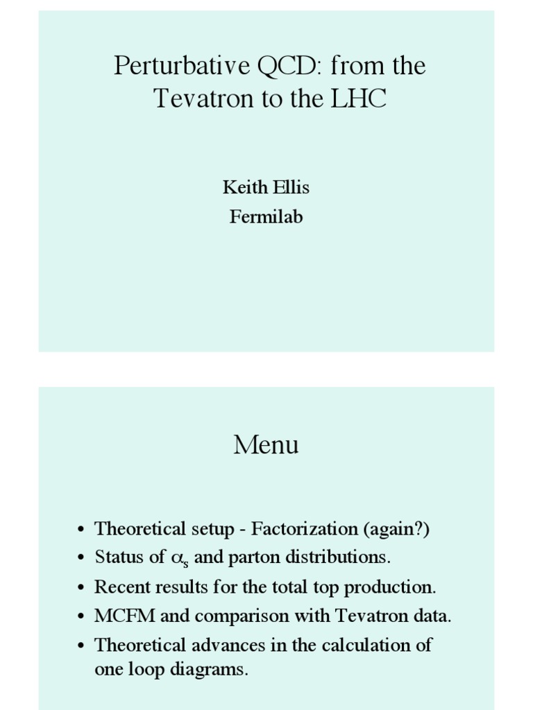 Perturbative QCD | PDF | Perturbation Theory (Quantum Mechanics) | Quantum Chromodynamics
