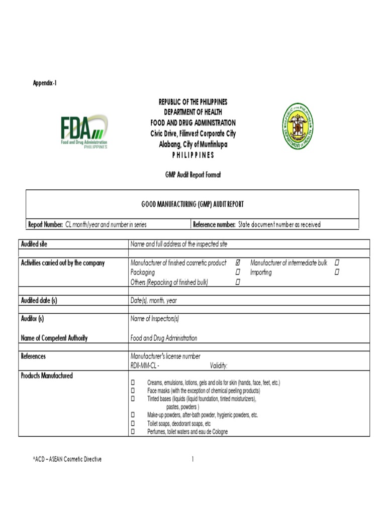 Cosmetic Manufacturer GMP Audit | PDF | Cosmetics | Hygiene