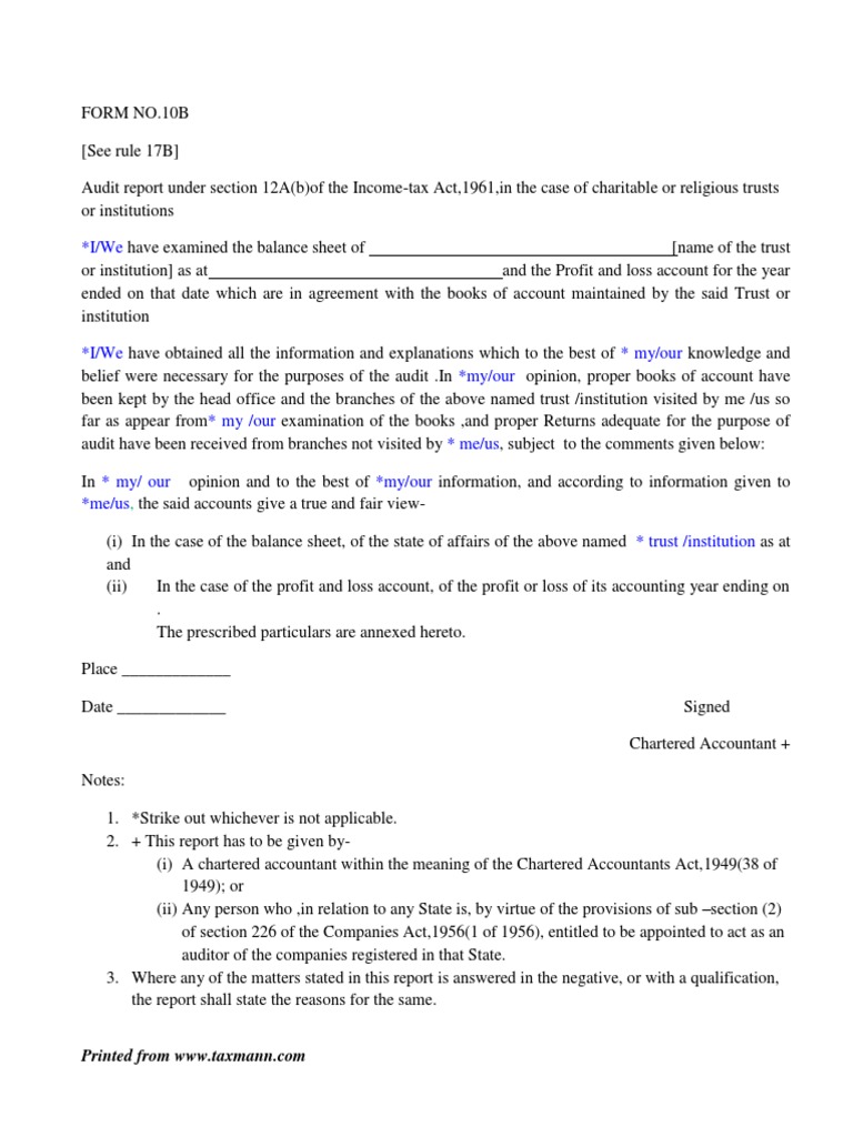 Form No.10b | PDF | Property | Income
