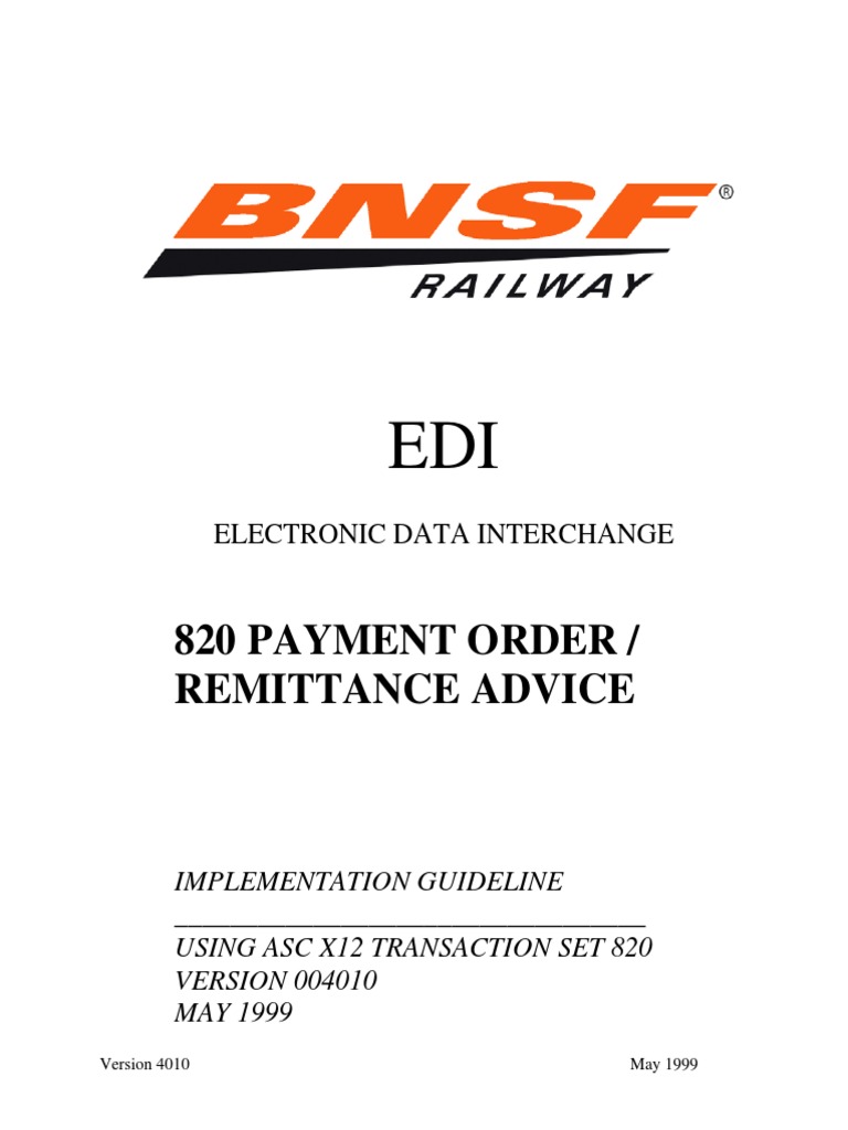 EDI 820 | Electronic Data Interchange | Payments