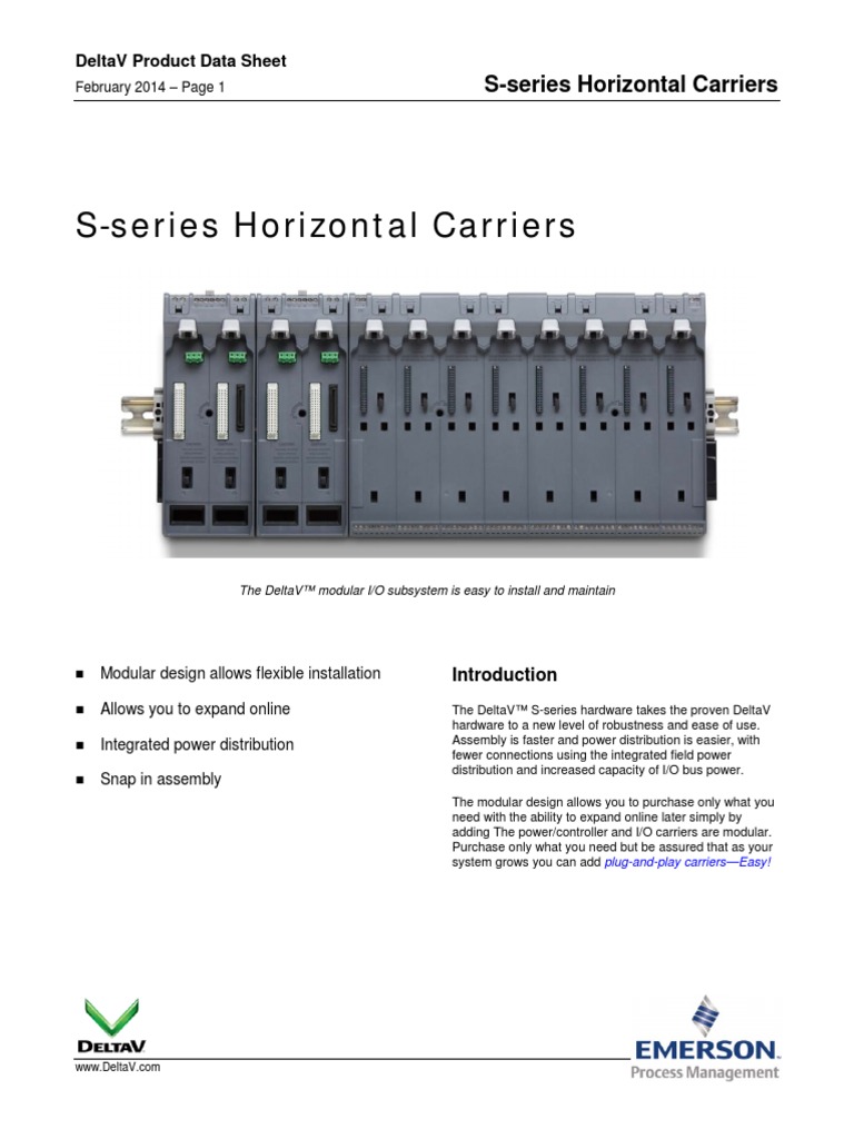 DELTA V PDS S-Series Horizontal Carriers | PDF | Electrical Connector ...
