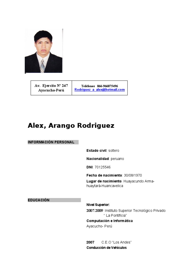 CV Alex | Descargar gratis PDF | Microsoft | Microsoft Windows
