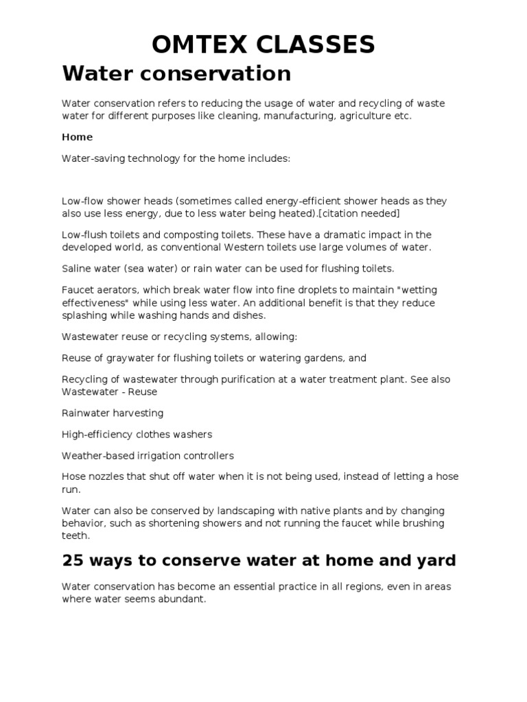 Water Conservation | PDF | Water Conservation | Irrigation