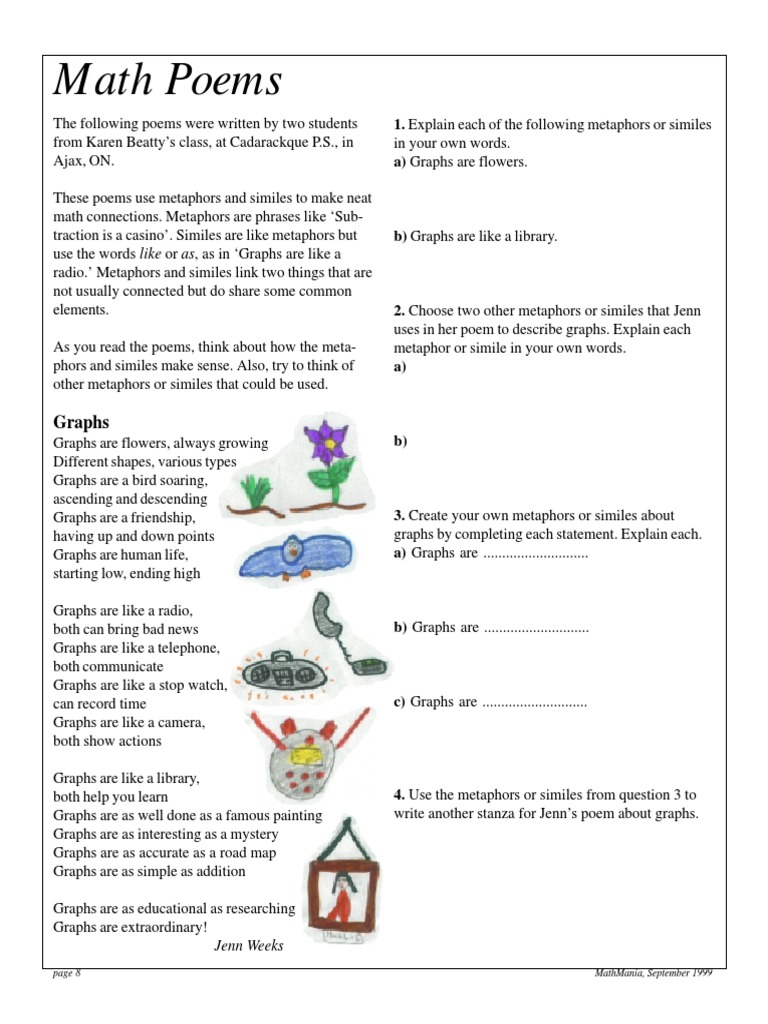 Math Poems | PDF | Fraction (Mathematics) | Metaphor