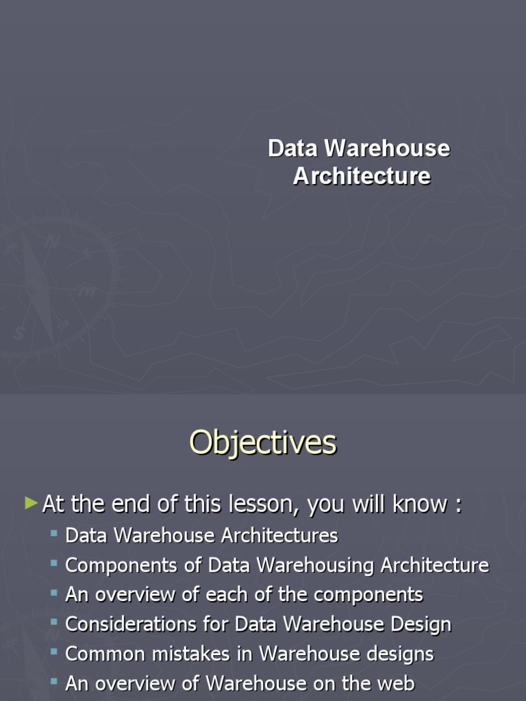 02-dw Architecture | PDF | Data Warehouse | Metadata
