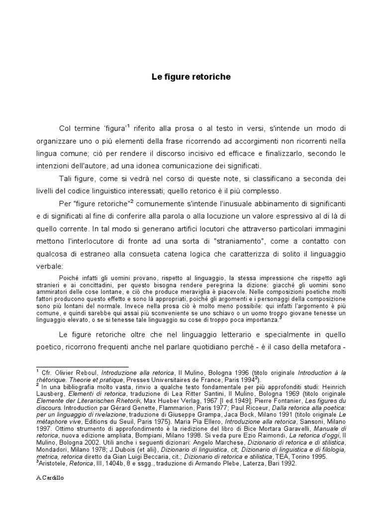 Le Figure Retoriche | PDF
