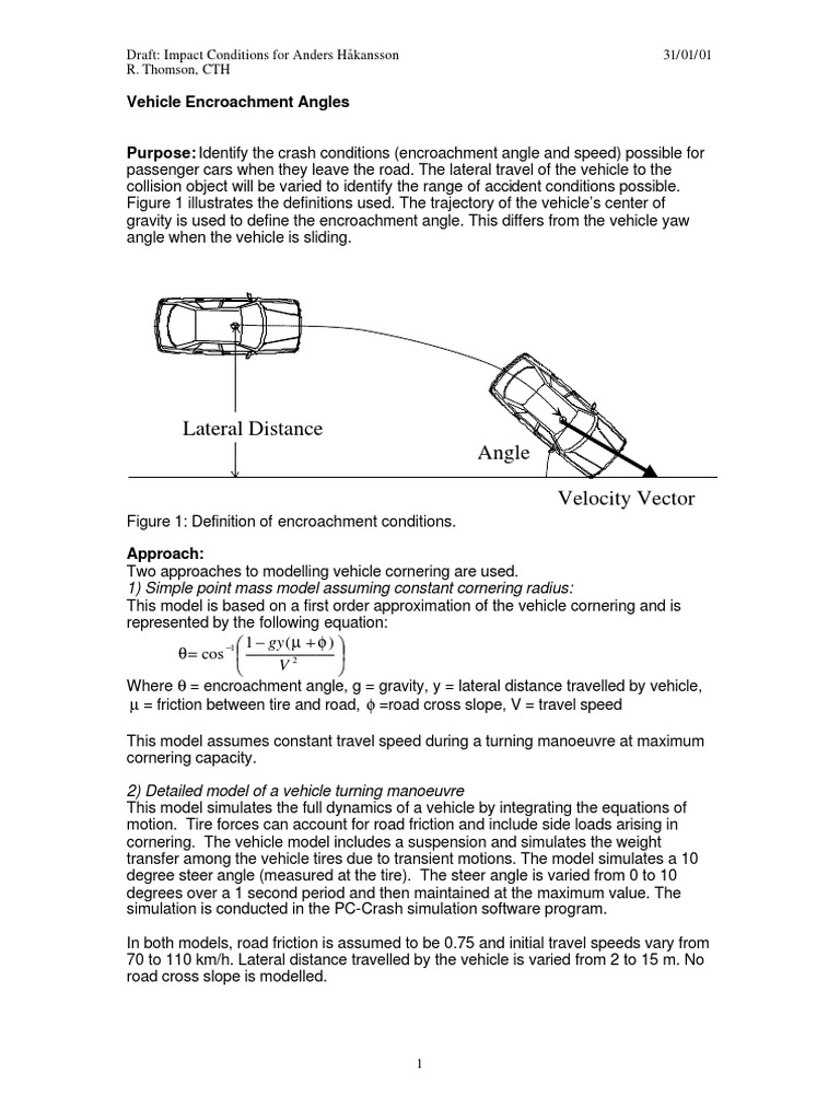 Vehicle Exit Angles | PDF | Angle | Traffic Collision