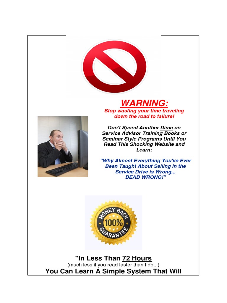 Warning:: "In Less Than 72 Hours You Can Learn A Simple System That ...