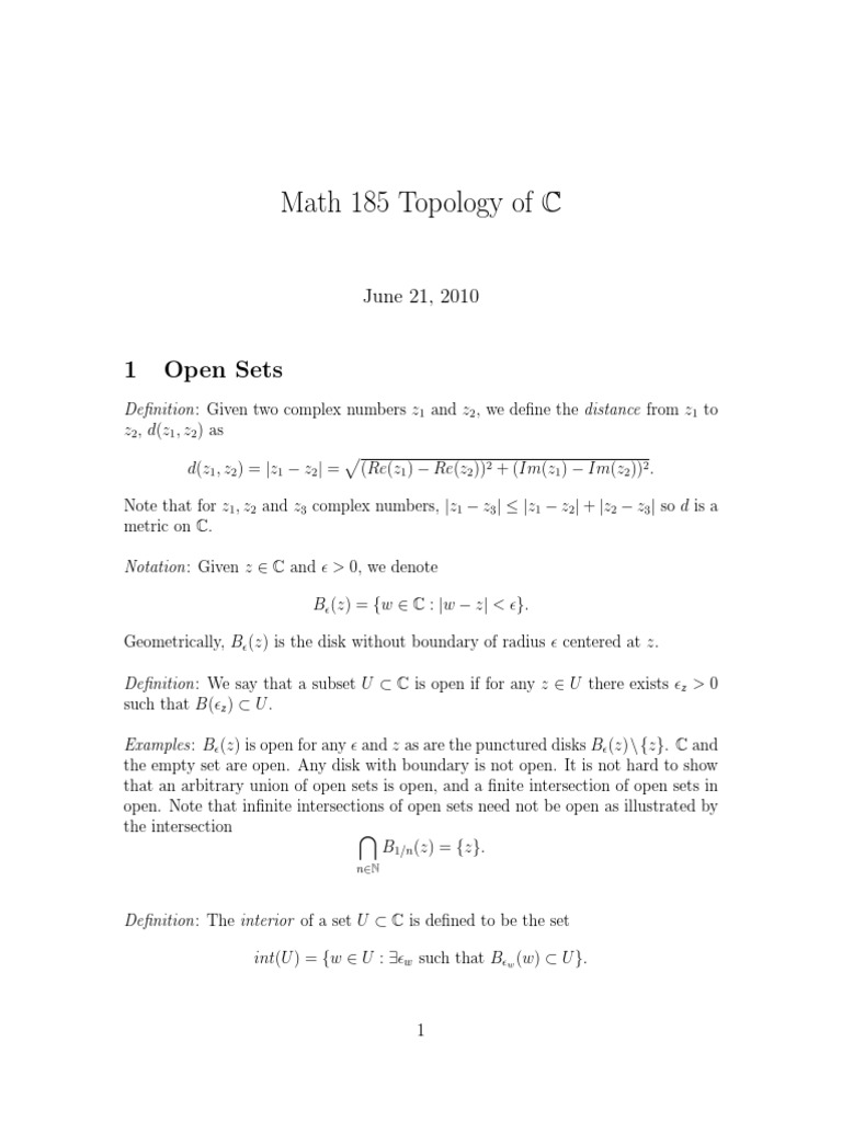 Math 185 Topology | Download Free PDF | Compact Space | Continuous Function