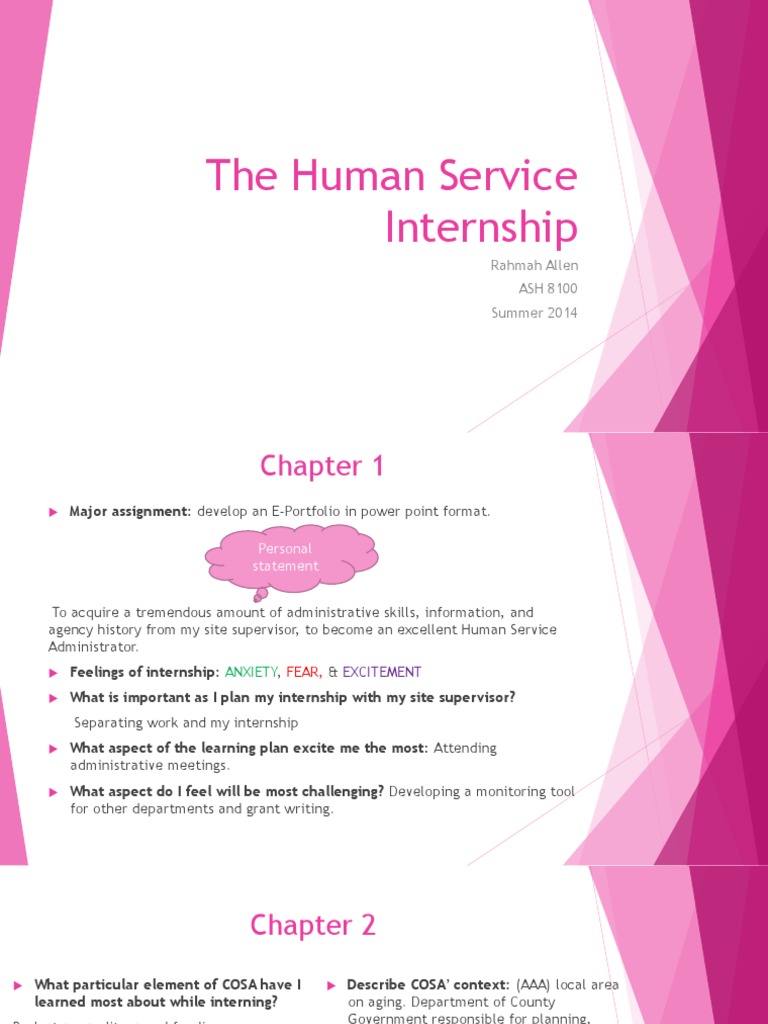 The Human Service Internship Presentation | PDF | Internship | Job Hunting