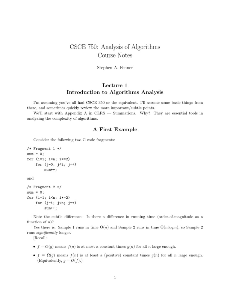 Course Notes | Download Free PDF | Discrete Mathematics | Algorithms