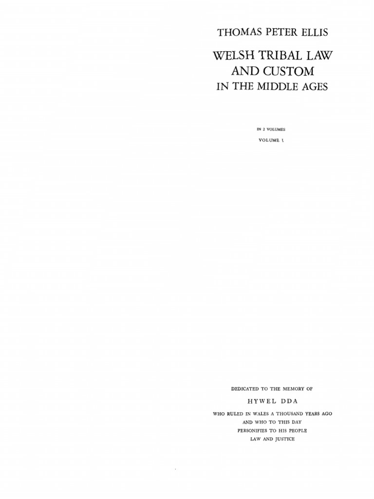 Welsh Tribal Law 01 | PDF | Wales | Codification (Law)