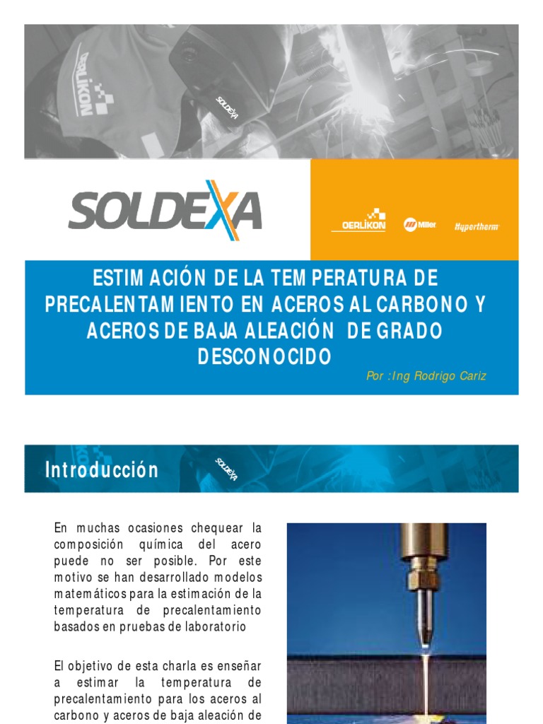 Temperatura de Precalentamiento para Aceros al Carbono y Aceros de Baja Aleación.pdf | PDF ...