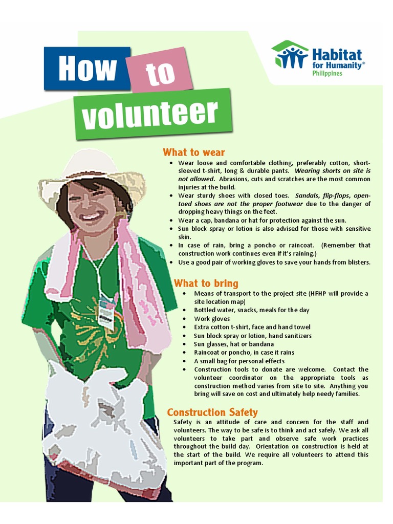 01 How To Volunteer (1pager - Brief) | PDF | Home & Garden