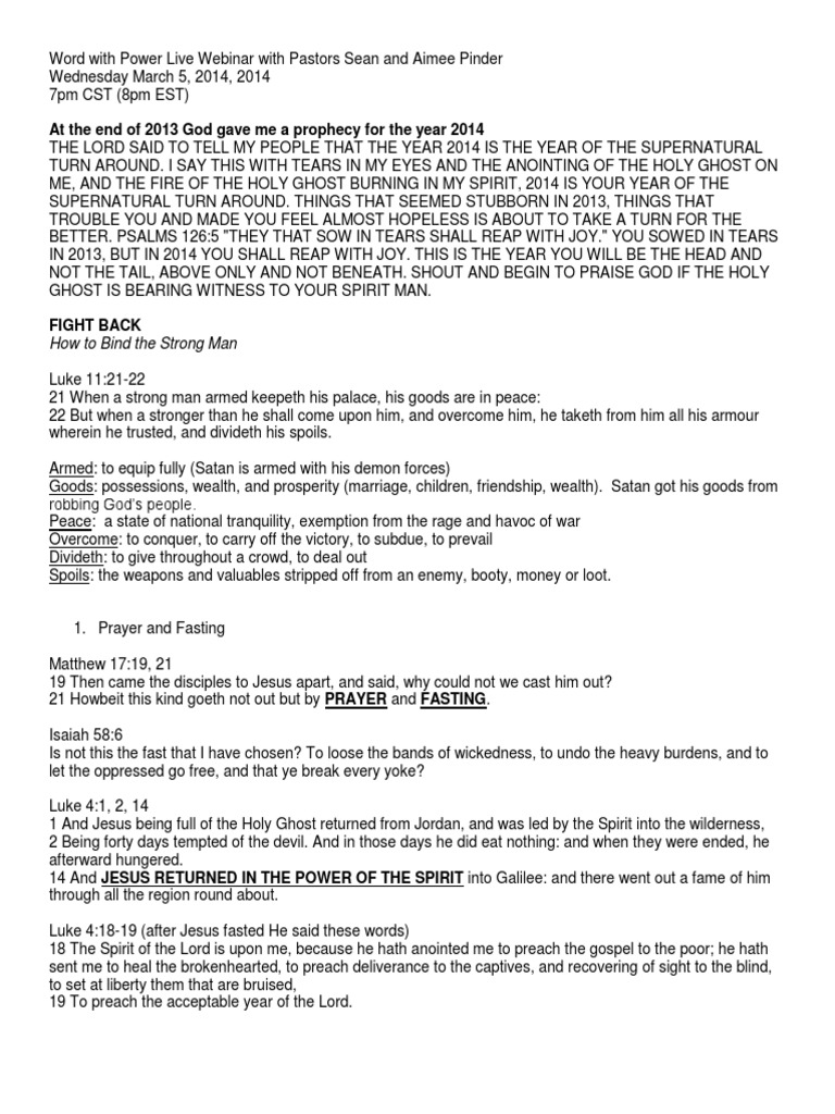 Binding The Strong Man | PDF | Abrahamic Religions | Jesus