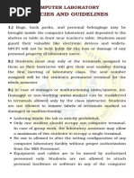 Computer Laboratory Rules and Policies For Teachers | PDF