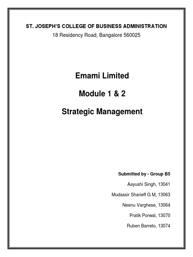 Emami Limited | PDF | Brand | Market (Economics)