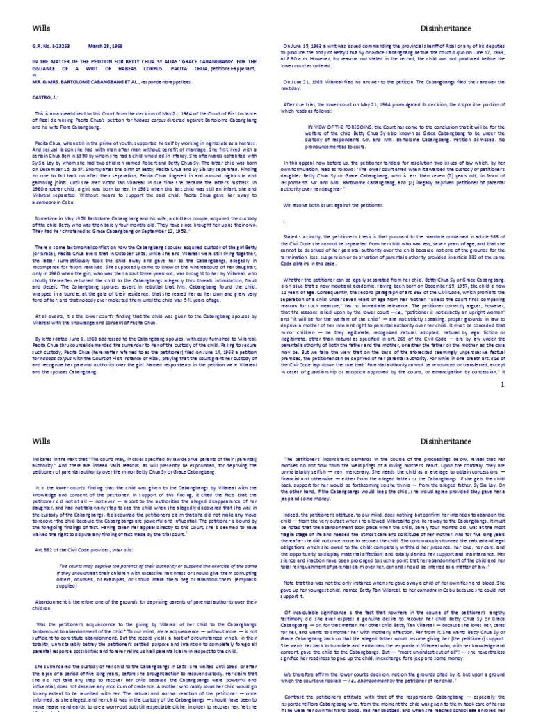 Wills Disinheritance: Lâwphi1.ñet | PDF | Child Custody | Government ...