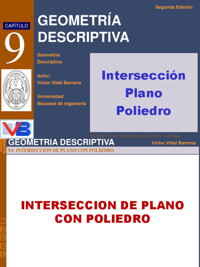Capitulo 09 Intersección Plano Poliedro | PDF | Euclides | Geometría euclidiana