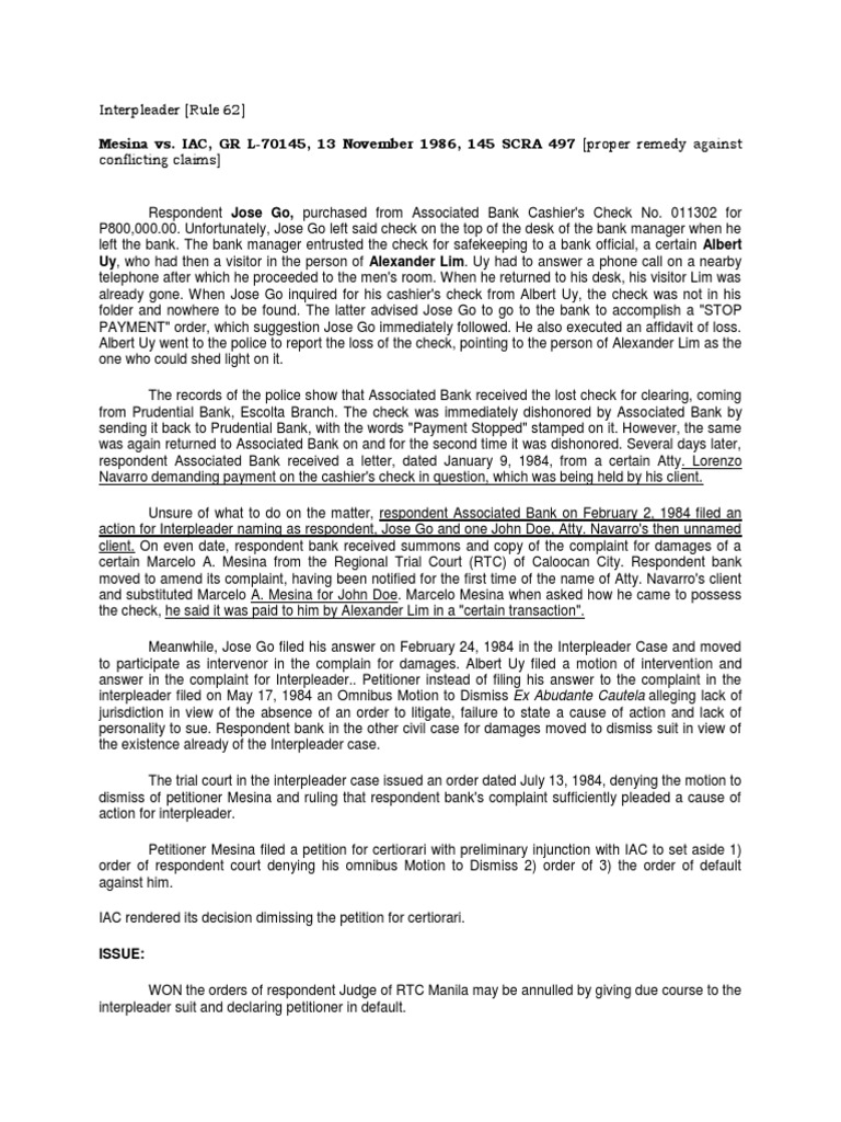 Interpleader and Declaratory Relief Cases | Declaratory Judgment | Lawsuit