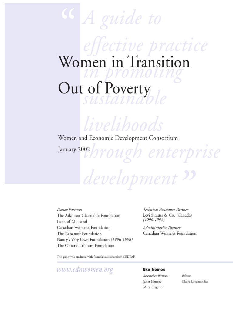 Transition Out of Poverty | PDF | Poverty Reduction | Sustainability