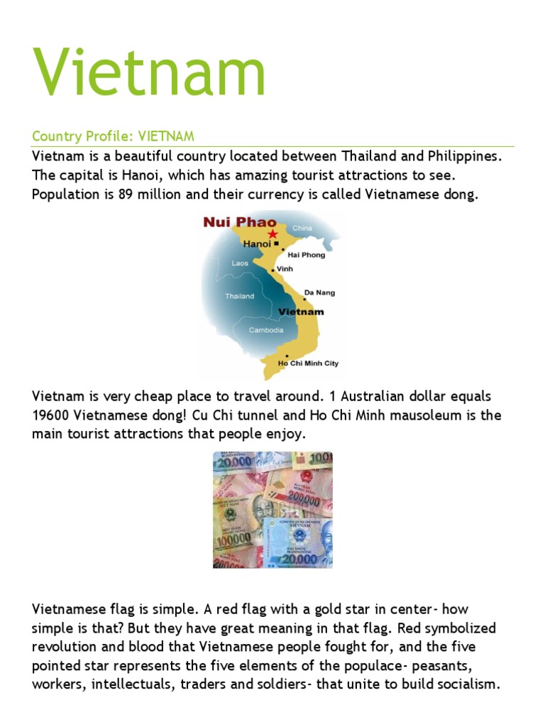 Vietnam - Information Report | PDF | Vietnam | Tourism