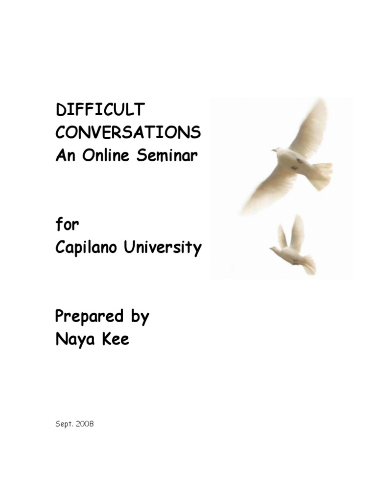 Difficult Conversations | PDF | Conversation | Curiosity