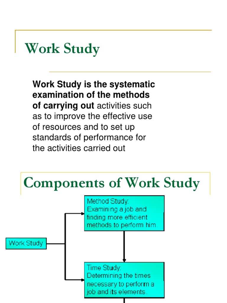 Work Study Time Study | PDF | Sampling (Statistics) | Cognition