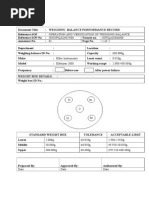 Weighing Balance Verification Log Book | PDF